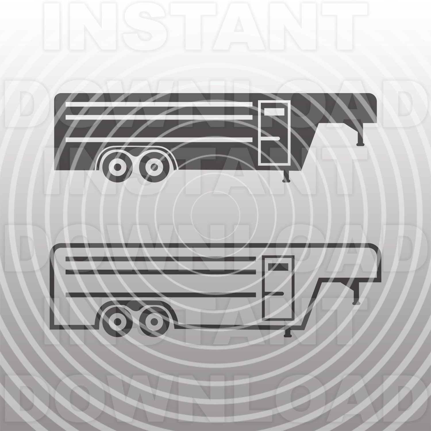 Gooseneck Pig Trailer SVG Filefarm Equipment Svgfarming | Etsy