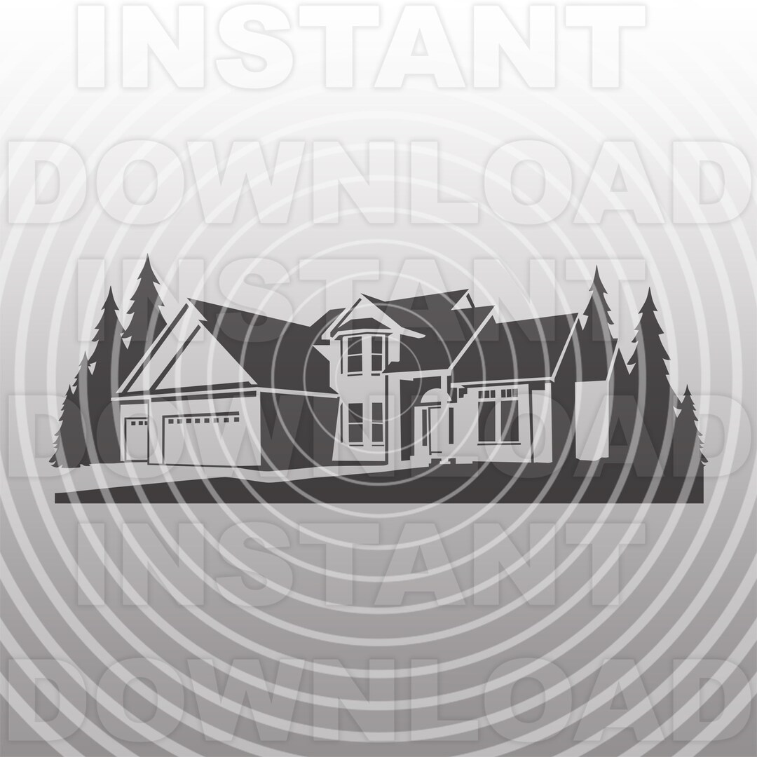 Contemporary Modern House Home SVG File,real Estate SVG -vector Art ...