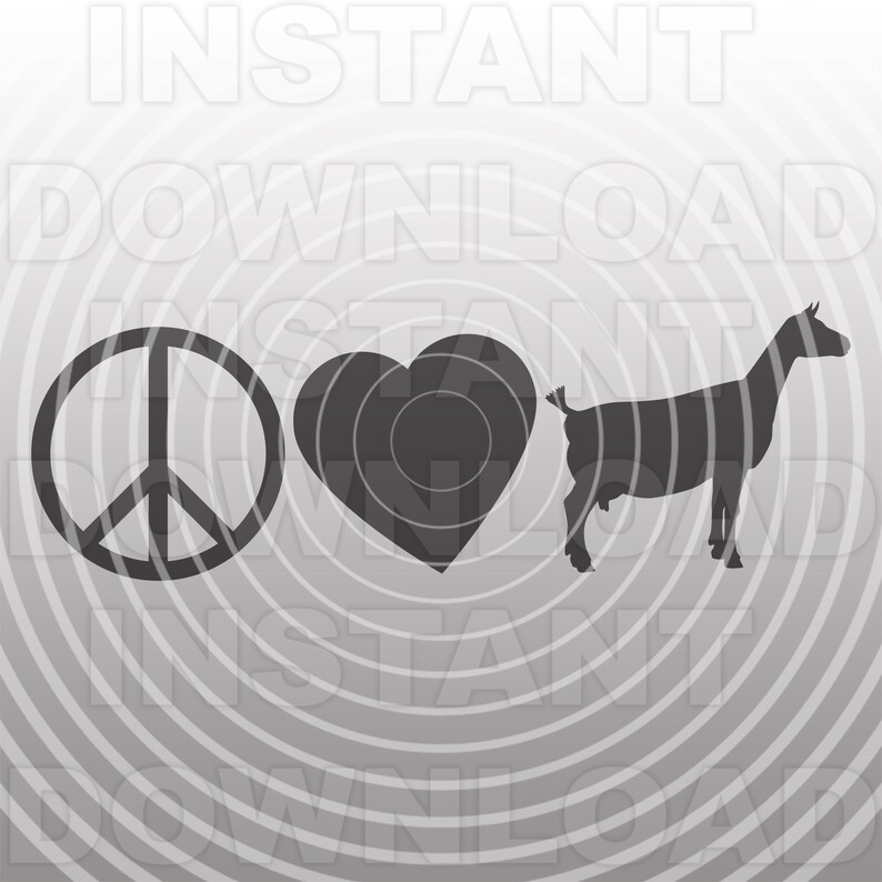 Peace Love Nigerian Dwarf Goat SVG File,livestock SVG -vector Format ...
