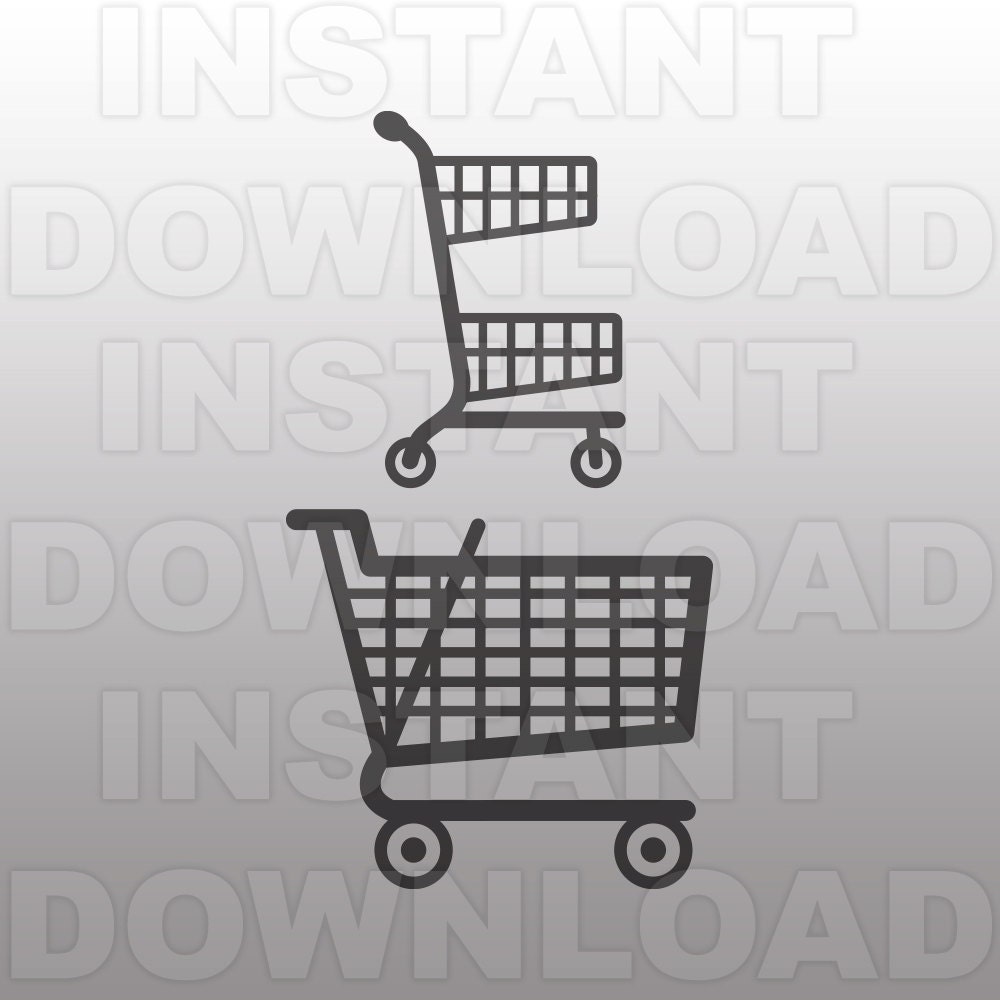 Grocery Cart SVG Fileshopping Cart SVG File commercial & - Etsy