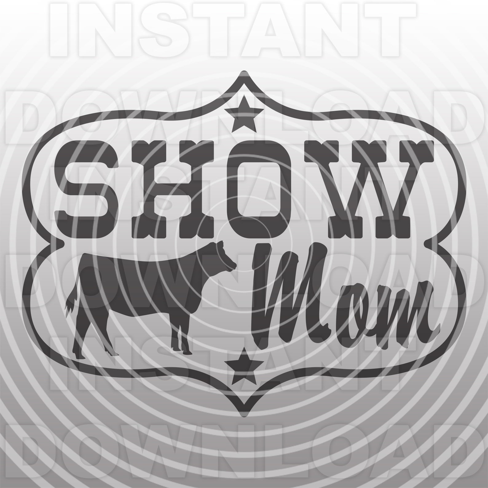 Show Mom With Heifer SVG Fileshow Heifer Svgfarm Animals - Etsy