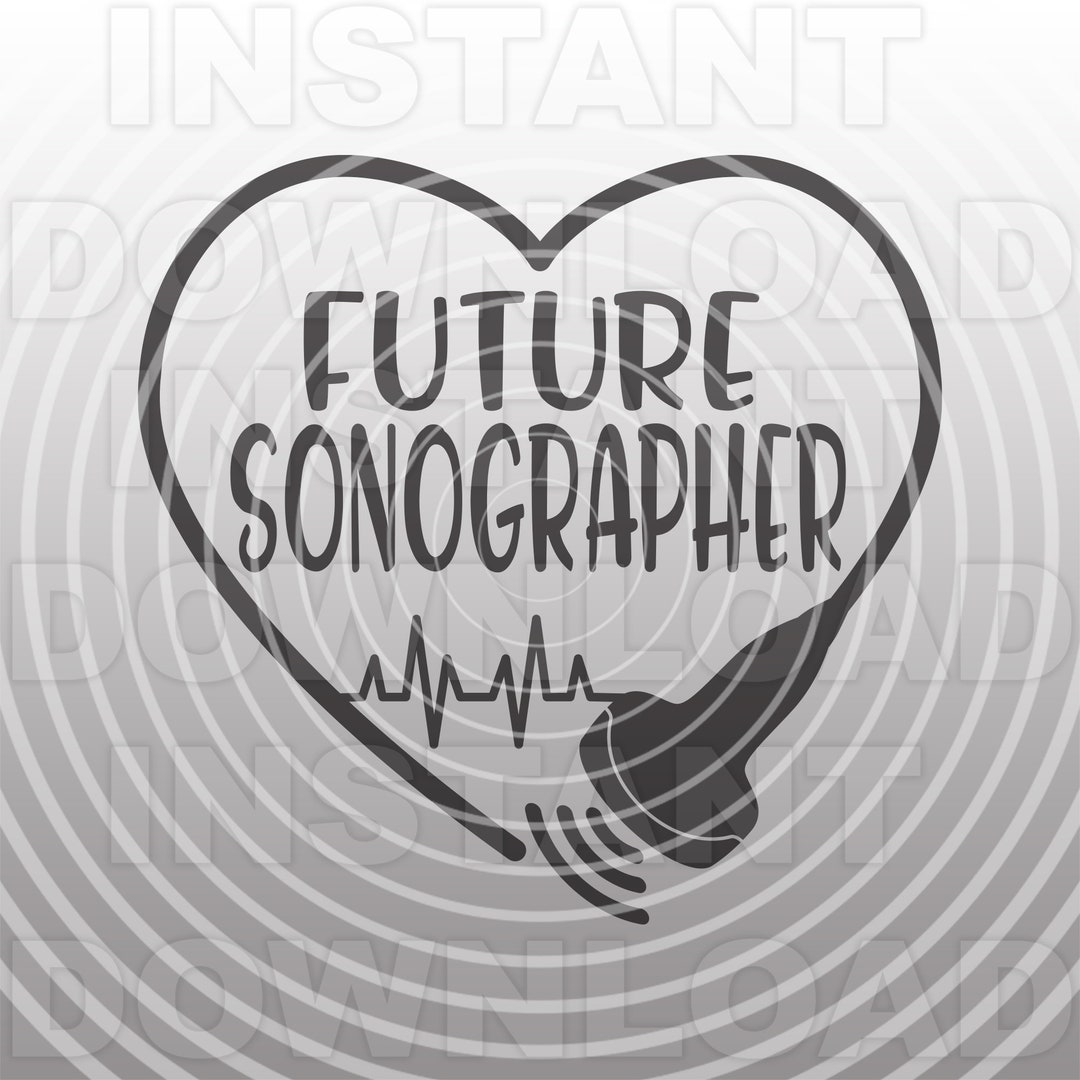 Future Sonographer SVG File,heart Ultrasound Probe Svg-vector Art ...