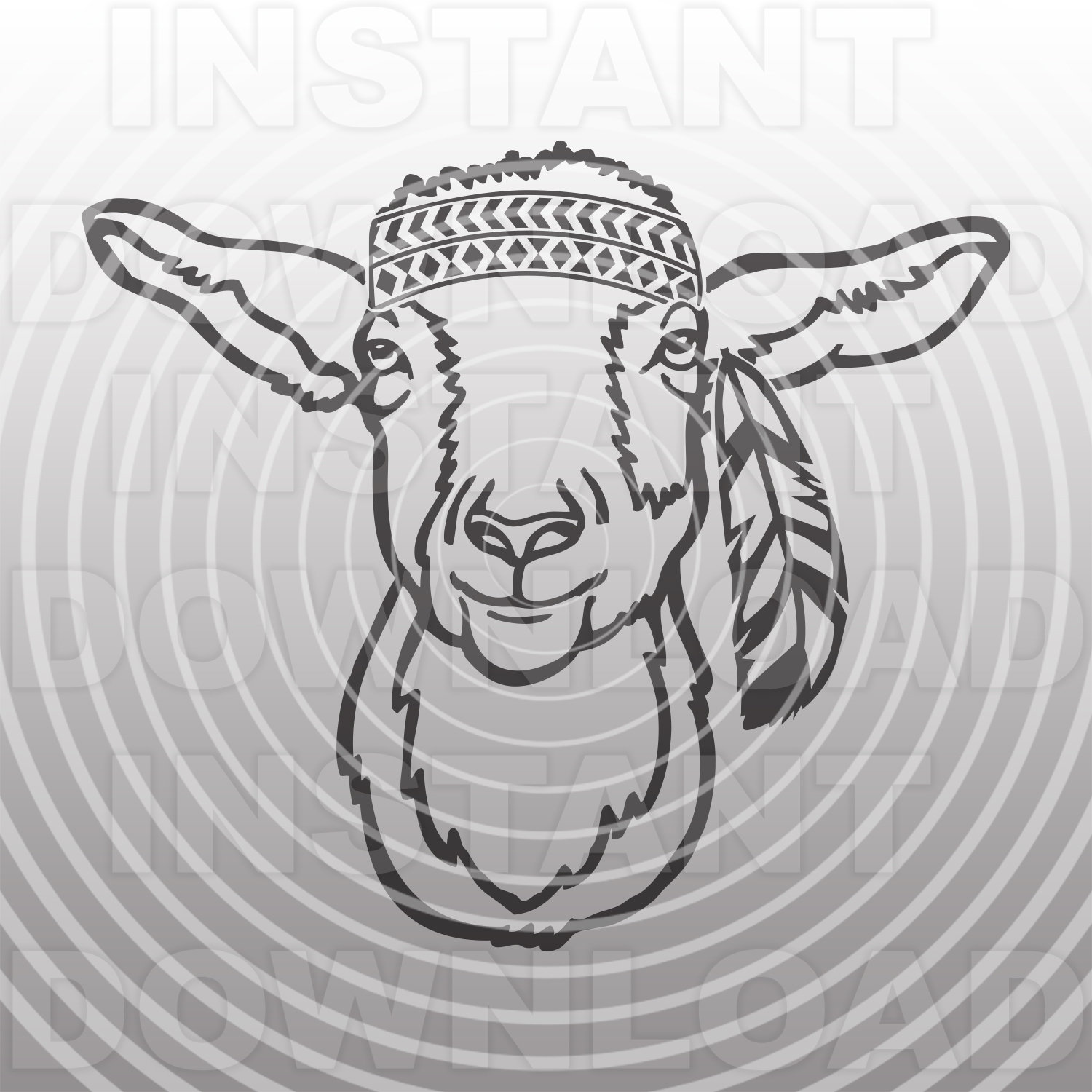 Hippie Goat Svggoat Face SVG Filefarming Svg Svg vector | Etsy