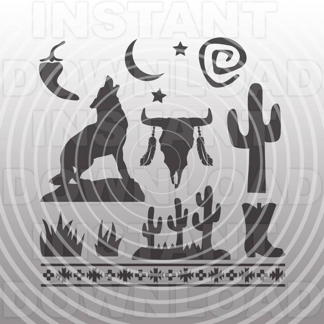 Southwest SVG Bundle,indian SVG File,southwest SVG File,western Svg ...