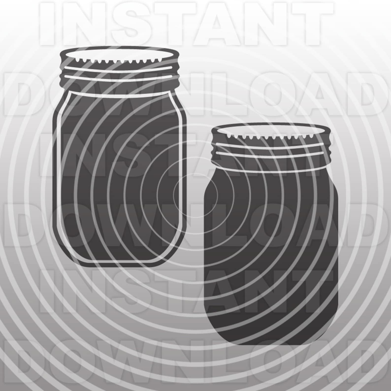 Mason Jar SVG Filejars SVG Fileglass Jars Svg-vector Clip - Etsy
