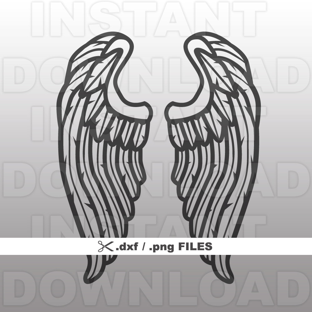 Angel Wings DXF File Angel Wings PNG File vector Art | Etsy Australia