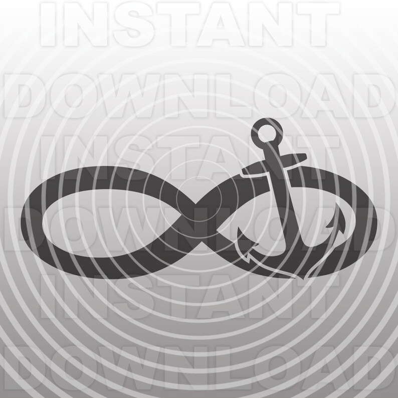 Infinity Symbol Boat Anchor SVG Fileboating Svgnautical Svg - Etsy