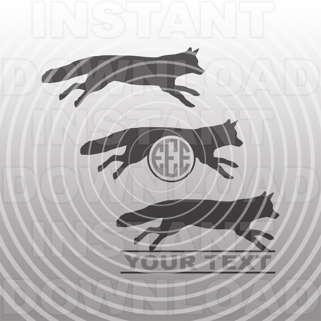 Fox Running SVG File,fox Hunter Monogram Svg,fox Hunting SVG -vector ...