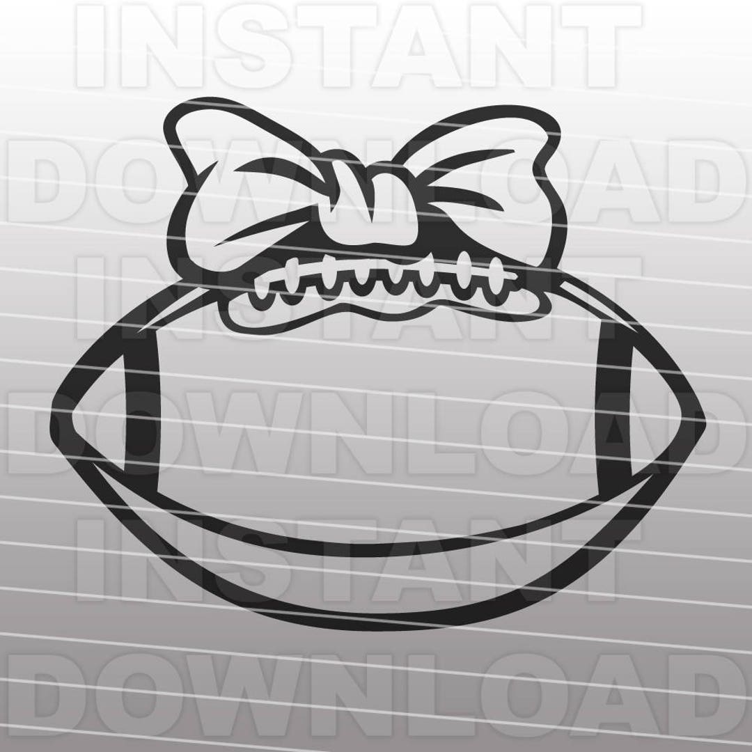 Football Bow SVG File Cutting Template-clip Art for Commercial and ...