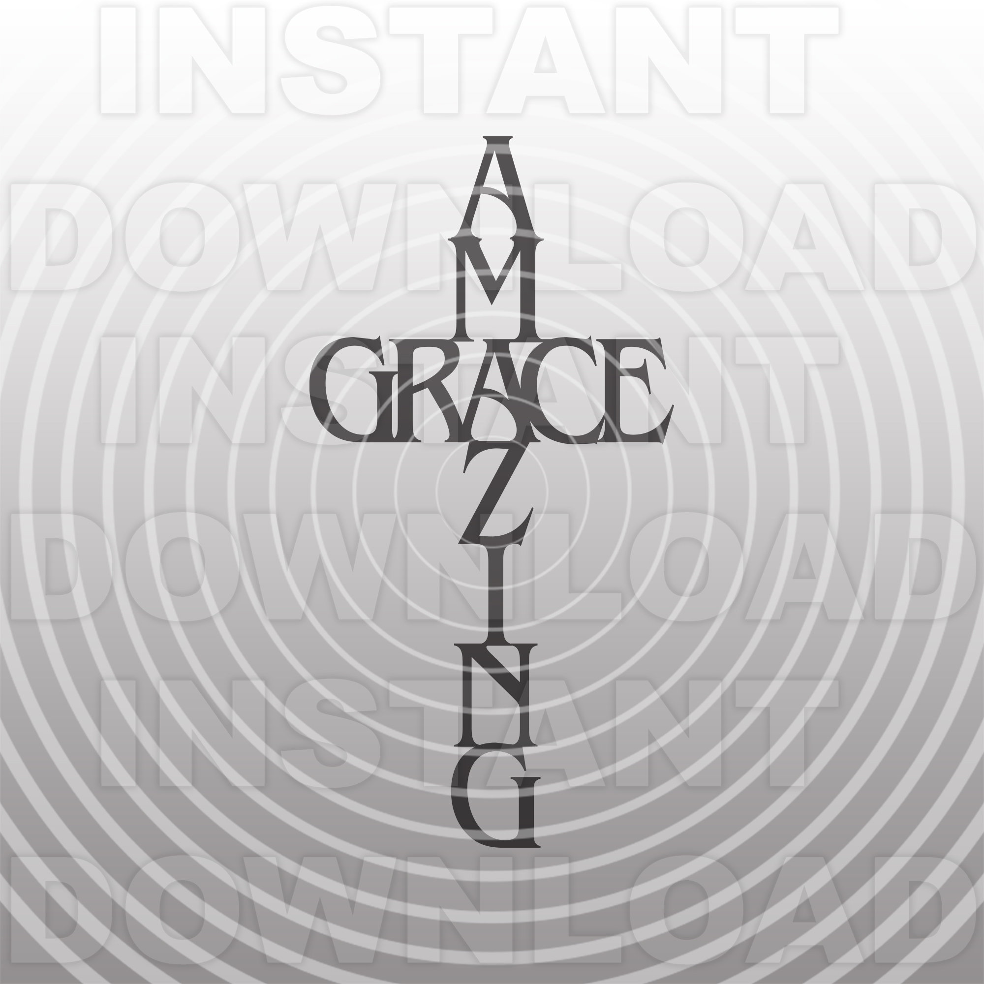 Amazing Grace Cross SVG Filechristian Svgpraise Music | Etsy