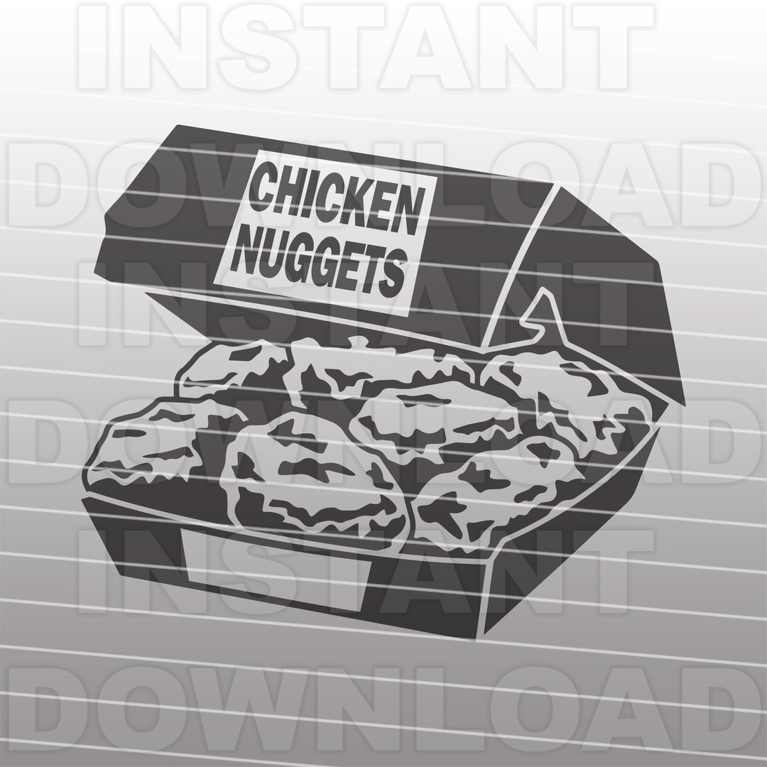 Chicken Nuggets in a Paper Box SVG File,kitchen Svg,chicken Svg -vector ...
