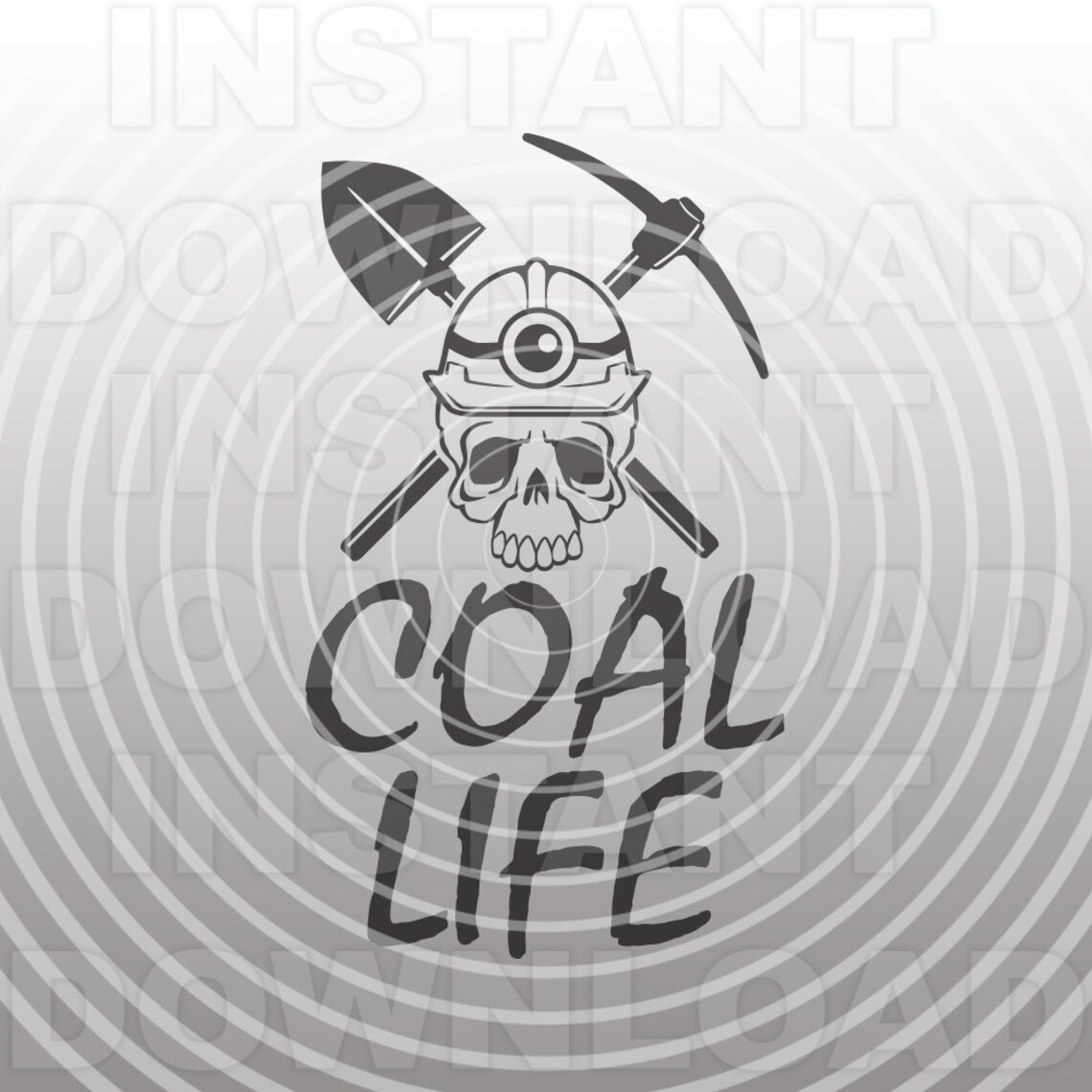 Coal Life SVG File,coal Mining Svg,skull Svg,vinyl Decal Svg,shirt SVG ...