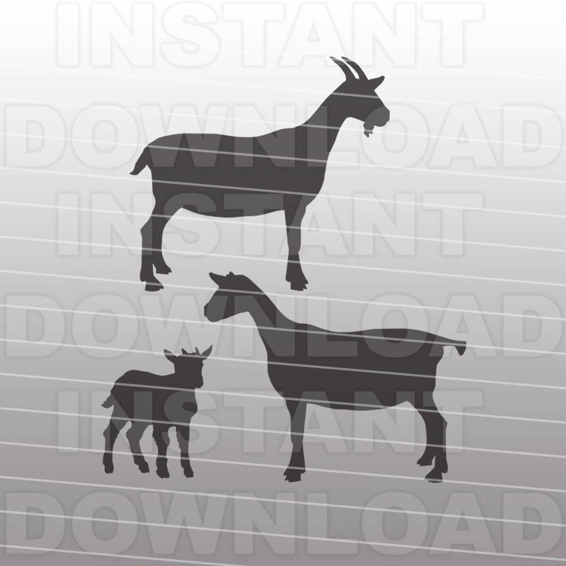 Goats SVG FileLivestock SVG-Cutting Template Vector Clip Art | Etsy