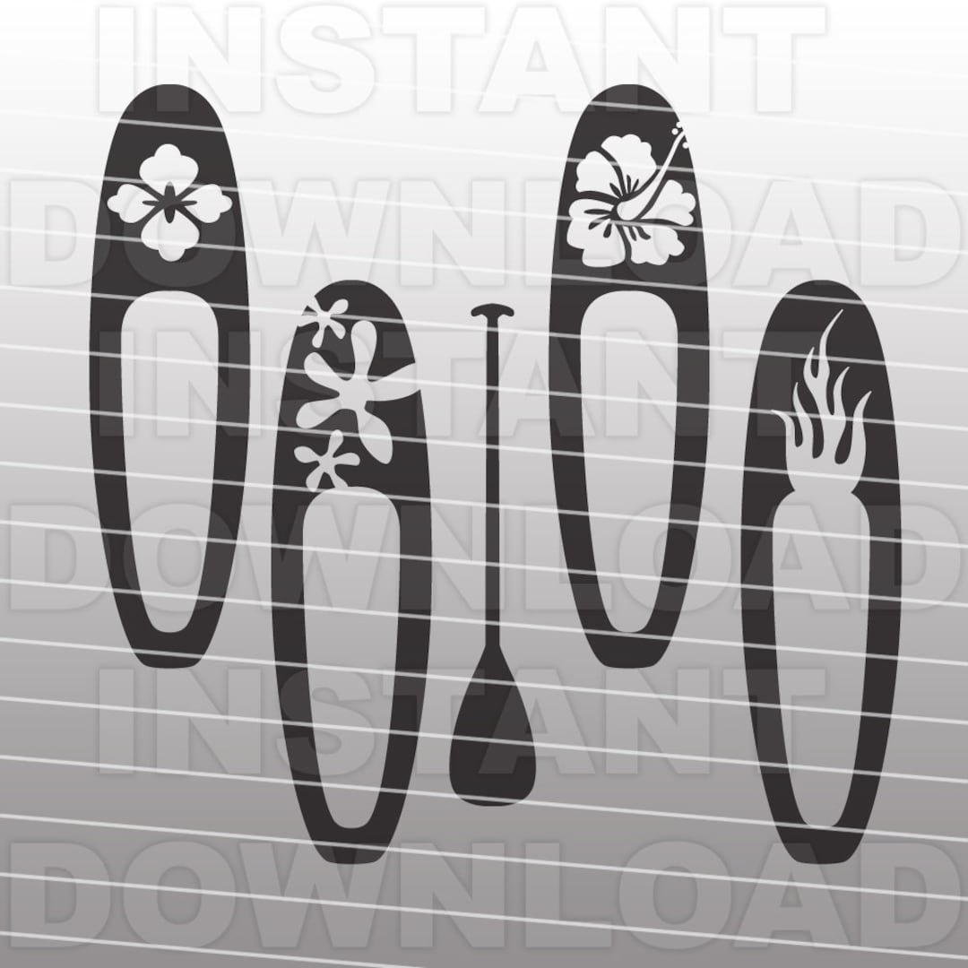 Paddle Board SVG File,paddle Boarding SVG File -commercial & Personal ...
