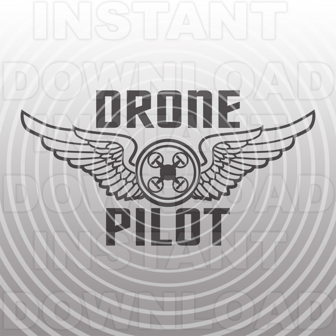 Drone Pilot SVG Filepilot Wings Svgquadcopter SVG vector | Etsy