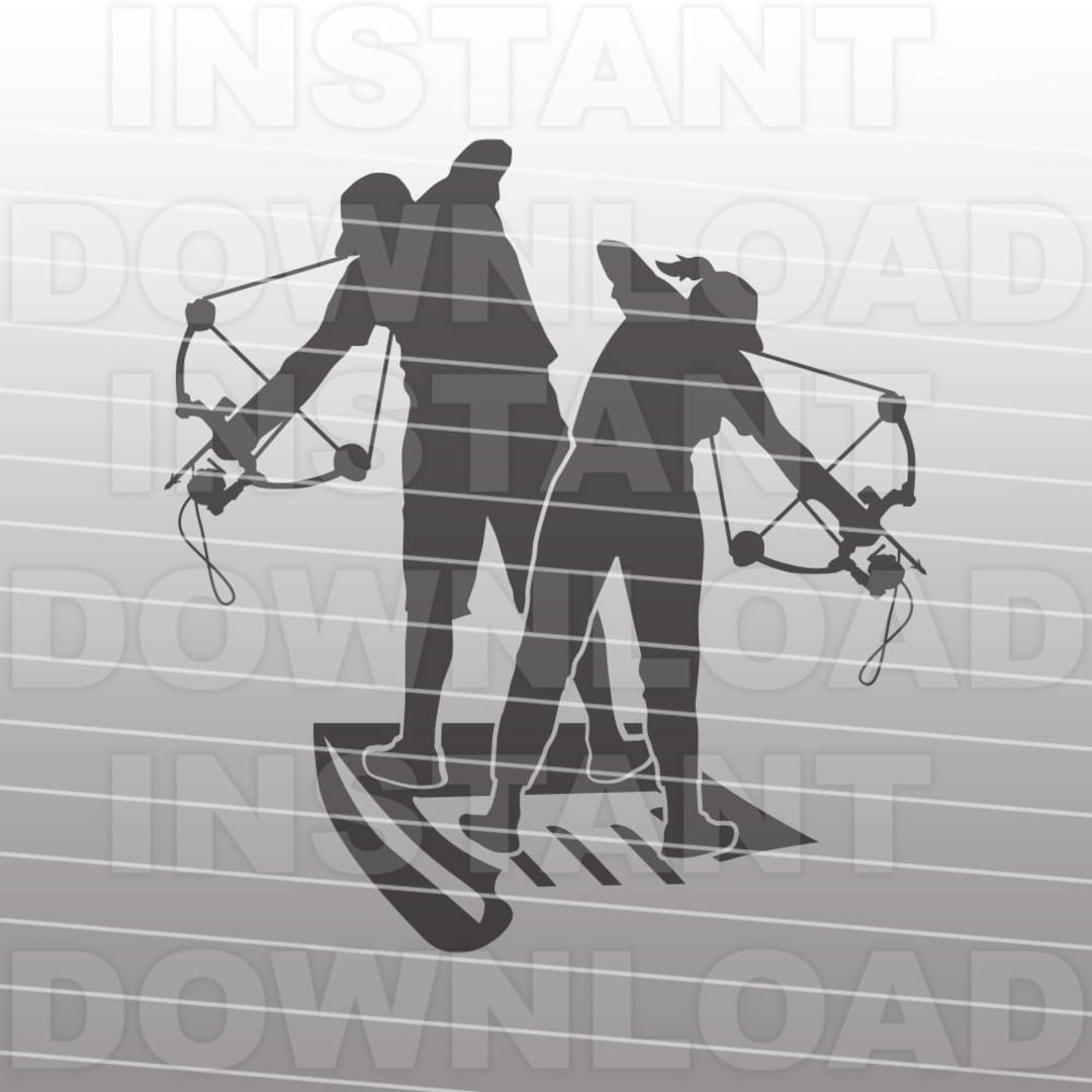 Bowfishing Couple SVG File,fishing SVG File,bow Fishing SVG -vector ...