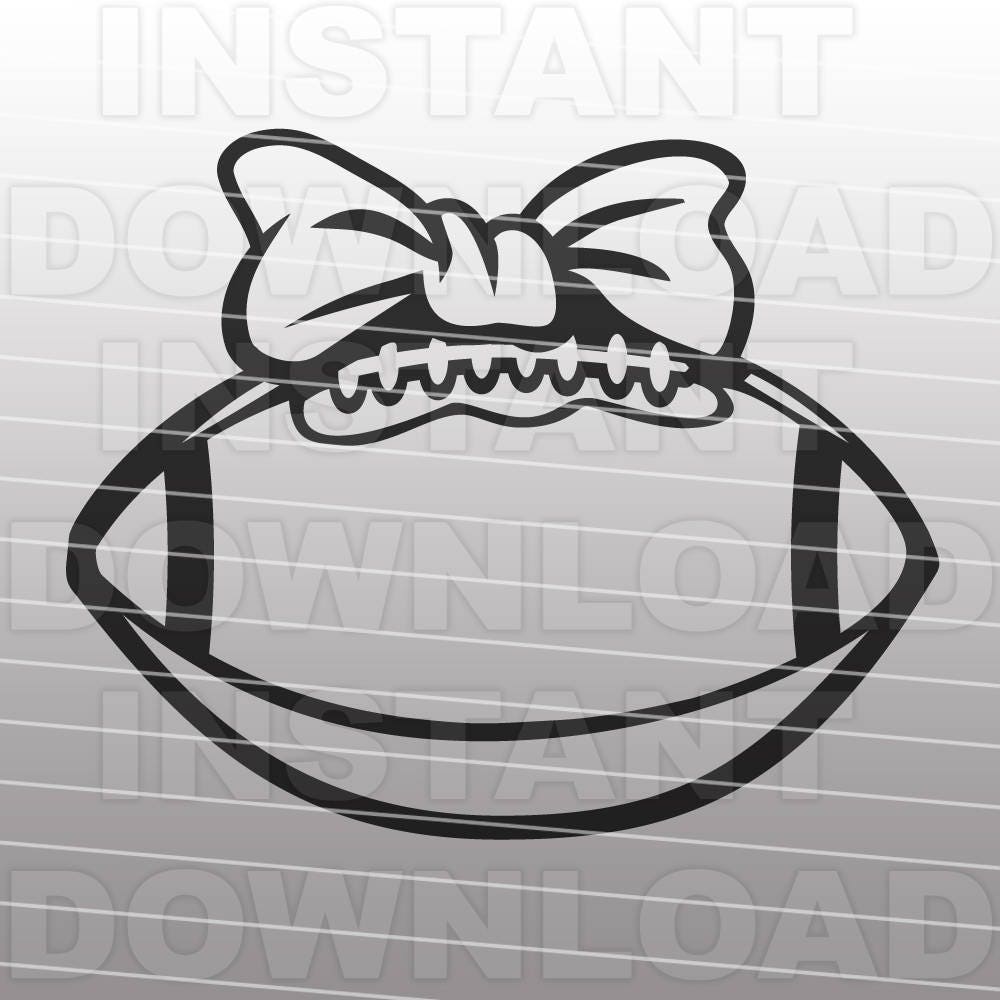Football Bow SVG File Cutting Template-Clip Art for Commercial | Etsy