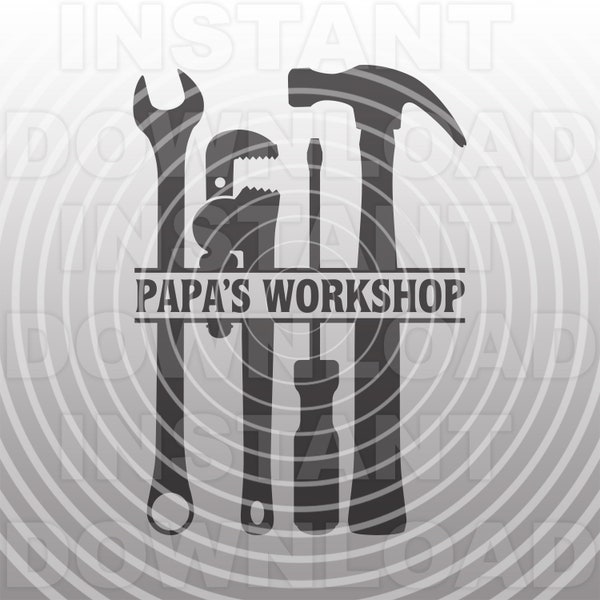 Papas Workshop Sign Svg - Etsy