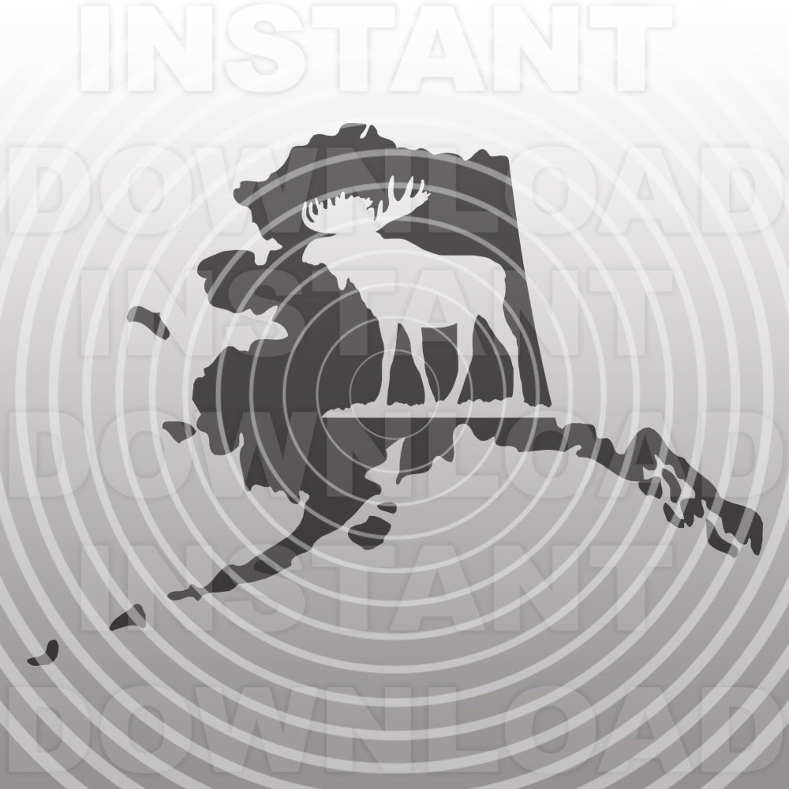 Alaskan Moose Hunting SVG File -commercial & Personal Use- Vector Art ...