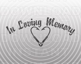 Fishing Hooks Heart in Loving Memory Decal - Etsy
