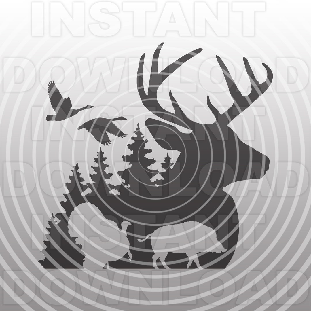 Geese Hunting SVG File,turkey Hunter Svg,deer Hunting Svg,boar Svg ...