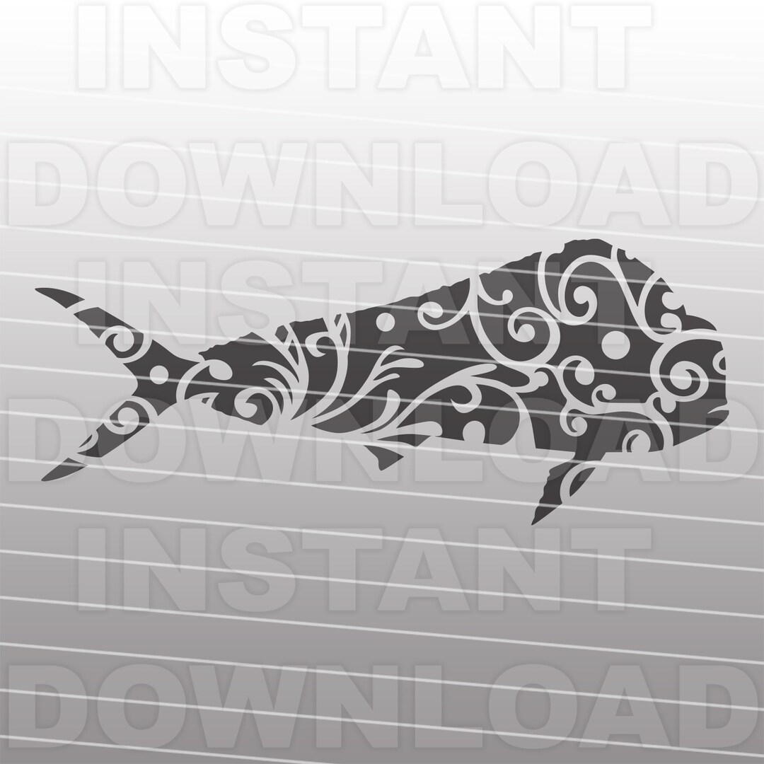 Dolphin Fish Filigree SVG File,mahi-mahi Filigree Svg,fishing Svg ...