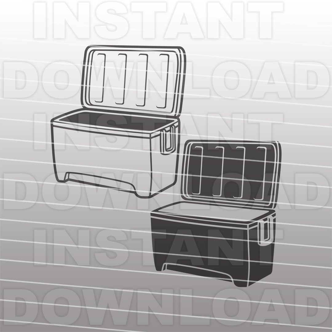 Empty Ice Chest Cooler SVG File,empty Ice Cooler SVG -vector Clipart ...