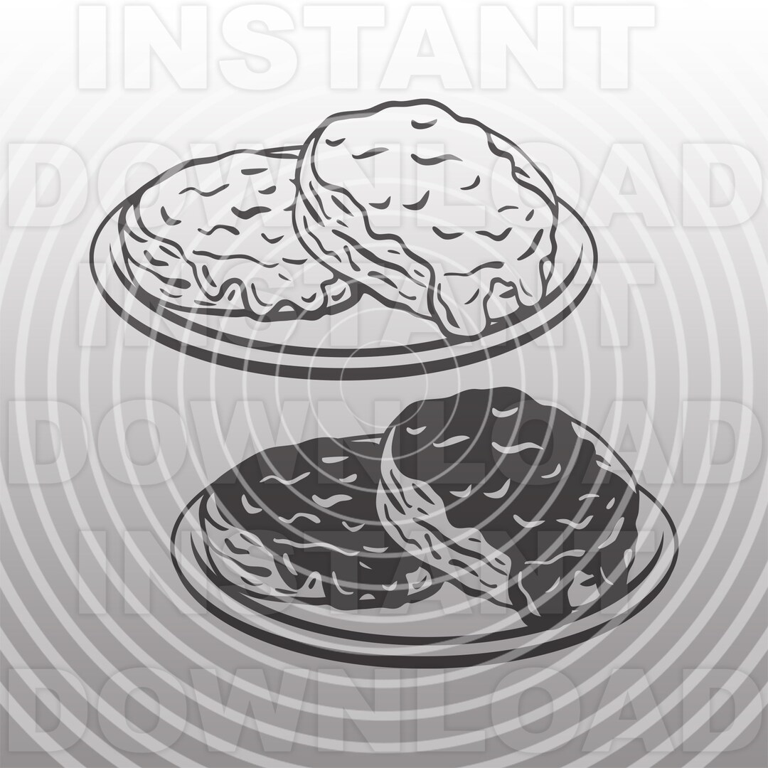 Plate of Homemade Biscuits and Gravy SVG File,kitchen Sign SVG -vector ...