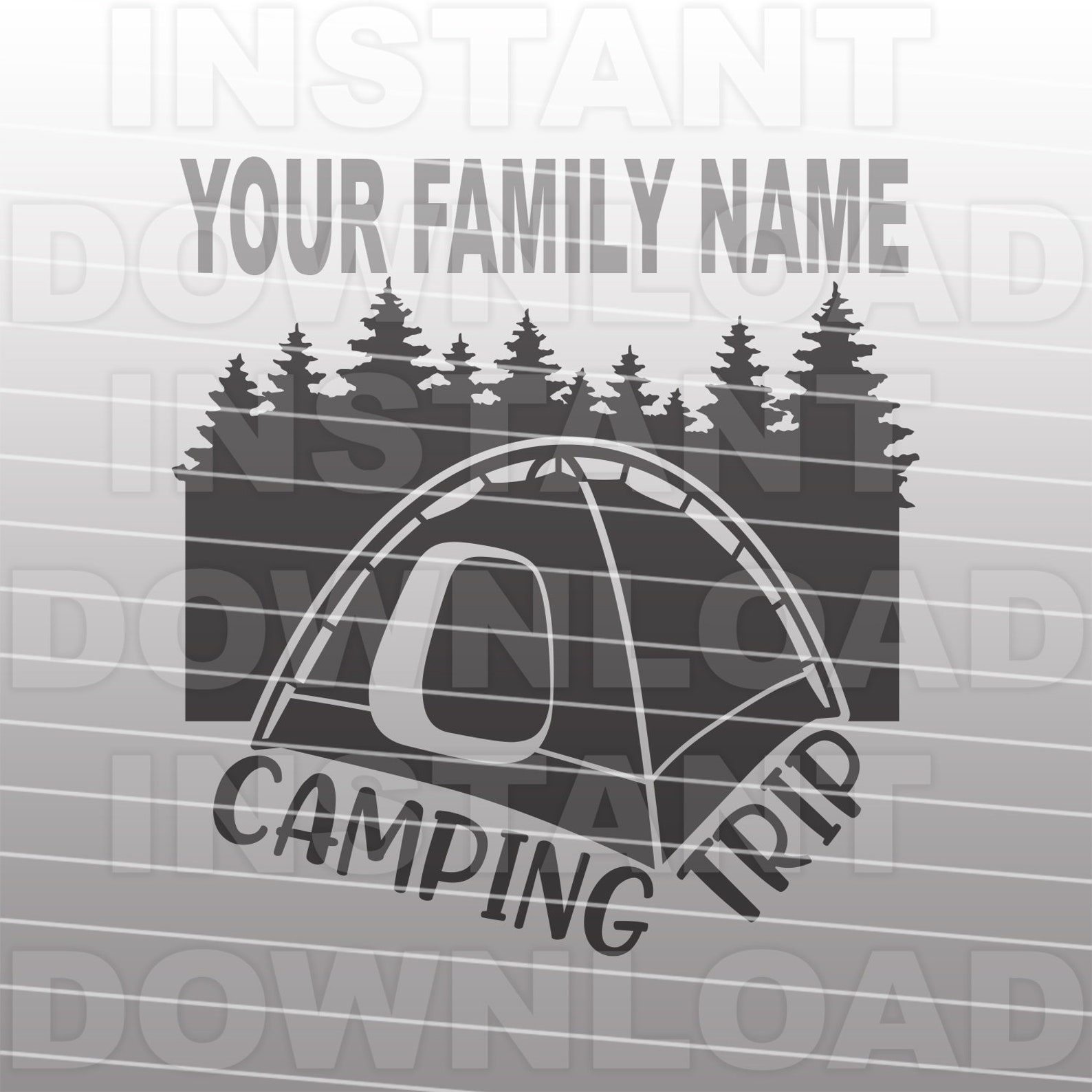 Family Camping Trip With Tent SVG File,family Reunion T-shirt Template ...