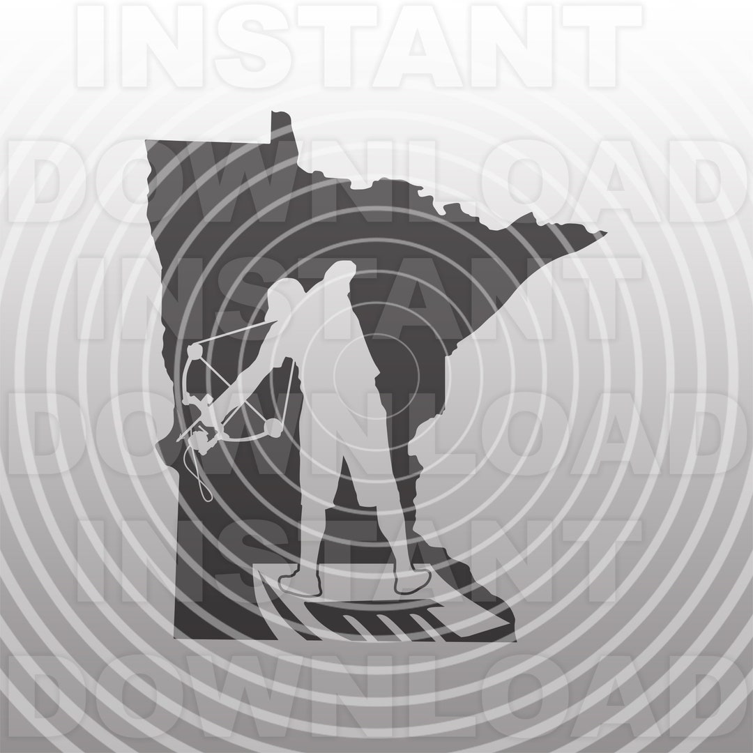 Minnesota Bowfishing SVG File,bow Fishing Svg,bow Fisherman Svg -vector ...