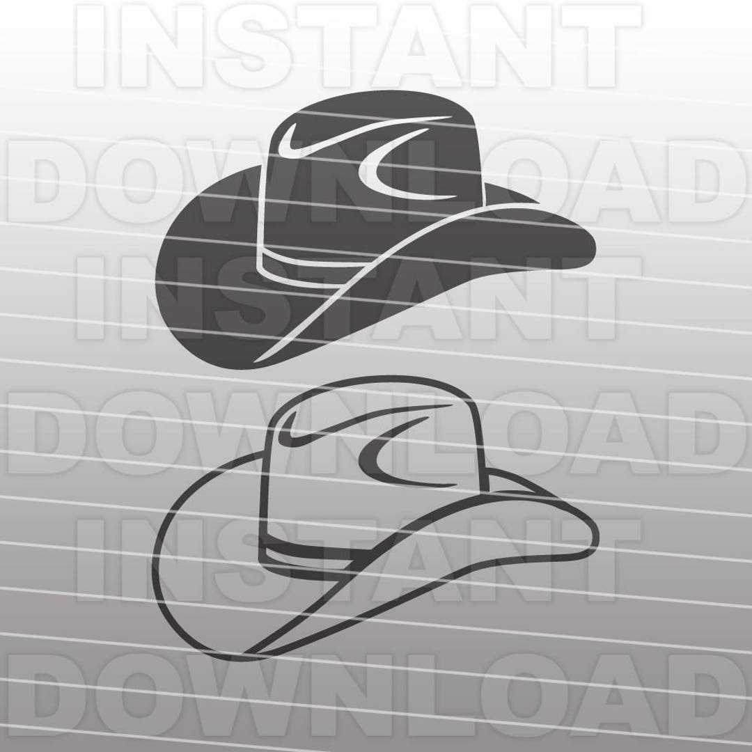 Cowboy Hat SVG File - Country Western SVG -vector Art- Commercial ...