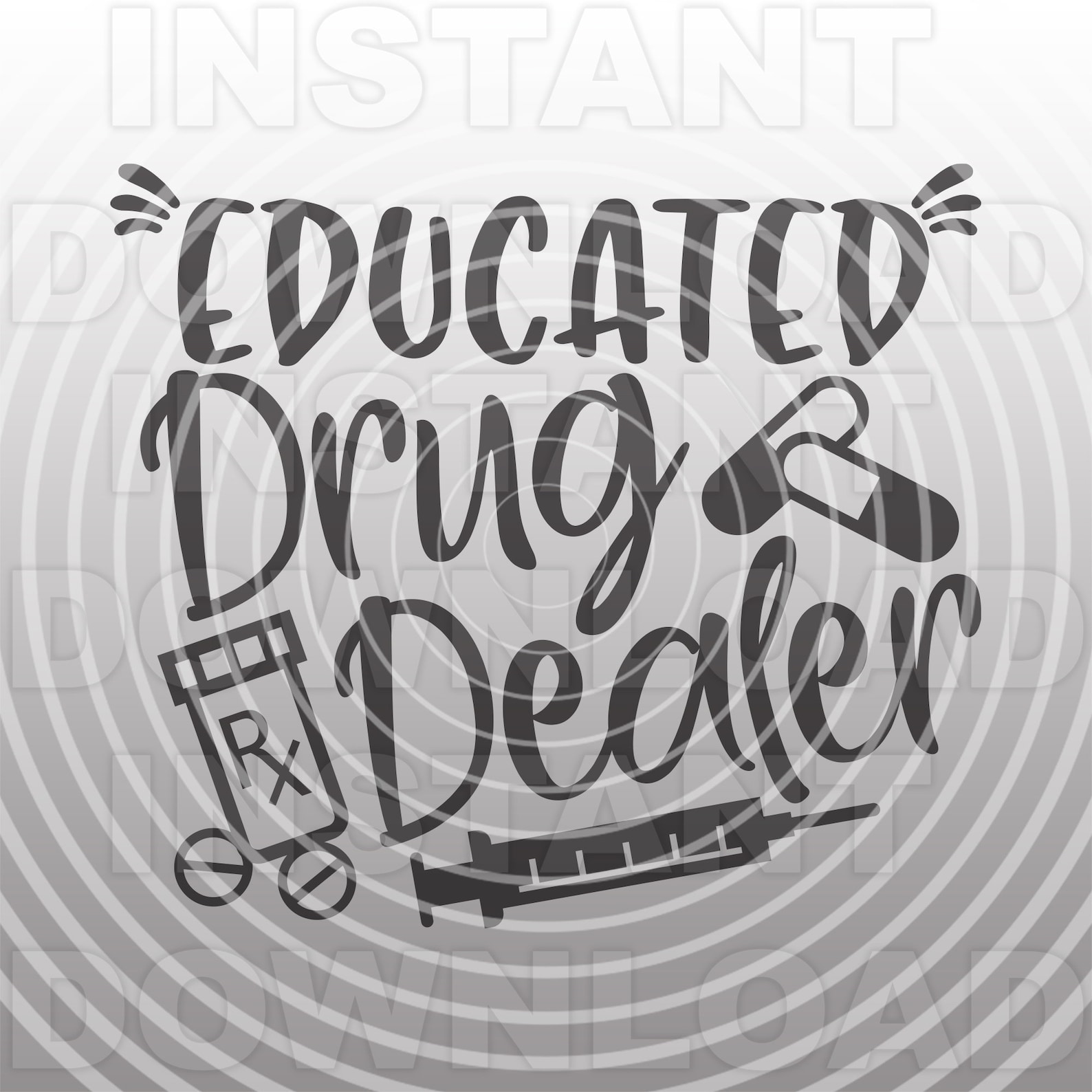 Funny Educated Drug Dealer SVG FilePharmacy Tech | Etsy