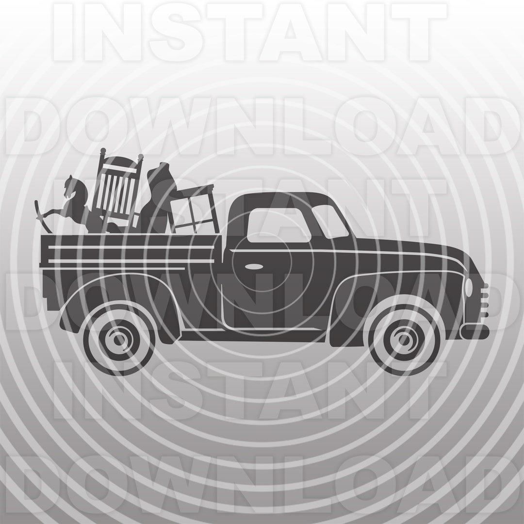 Junk Truck SVG File,vintage Antique Old Truck SVG -vector Art ...
