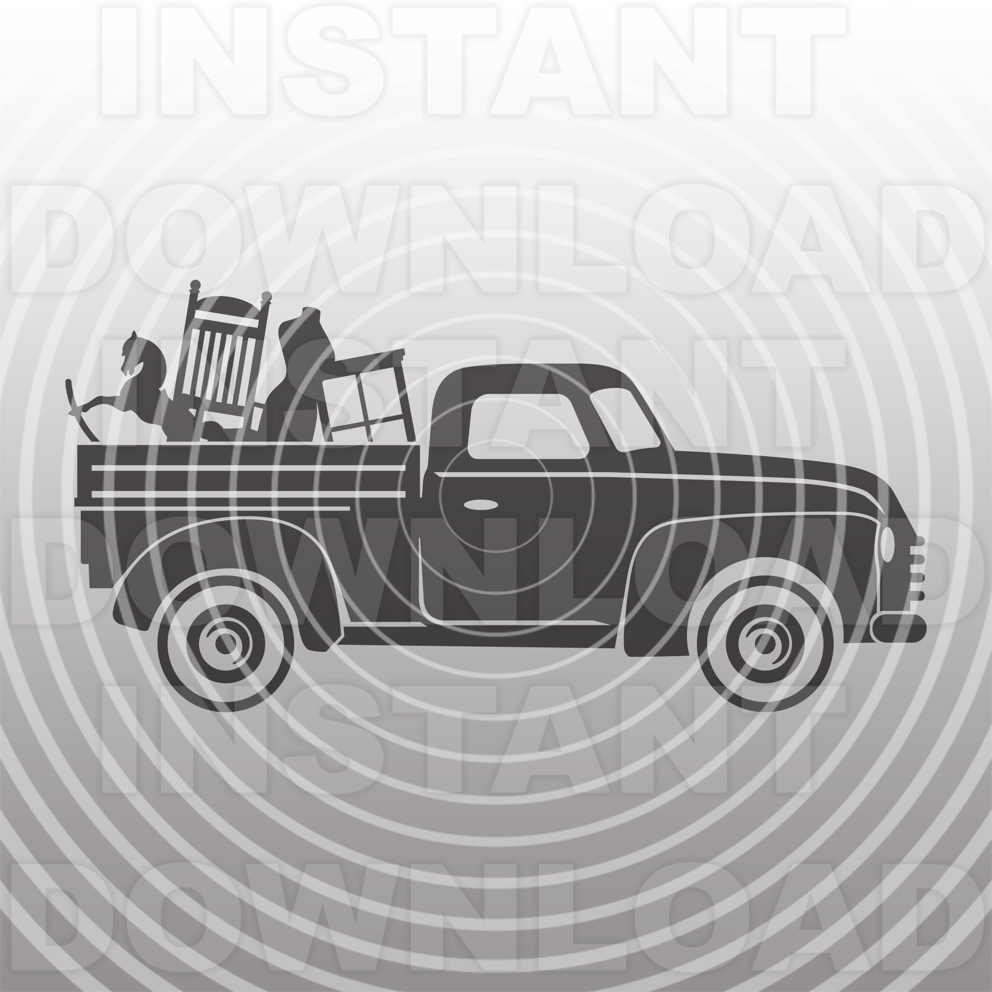 Junk Truck SVG File,vintage Antique Old Truck SVG -vector Art ...