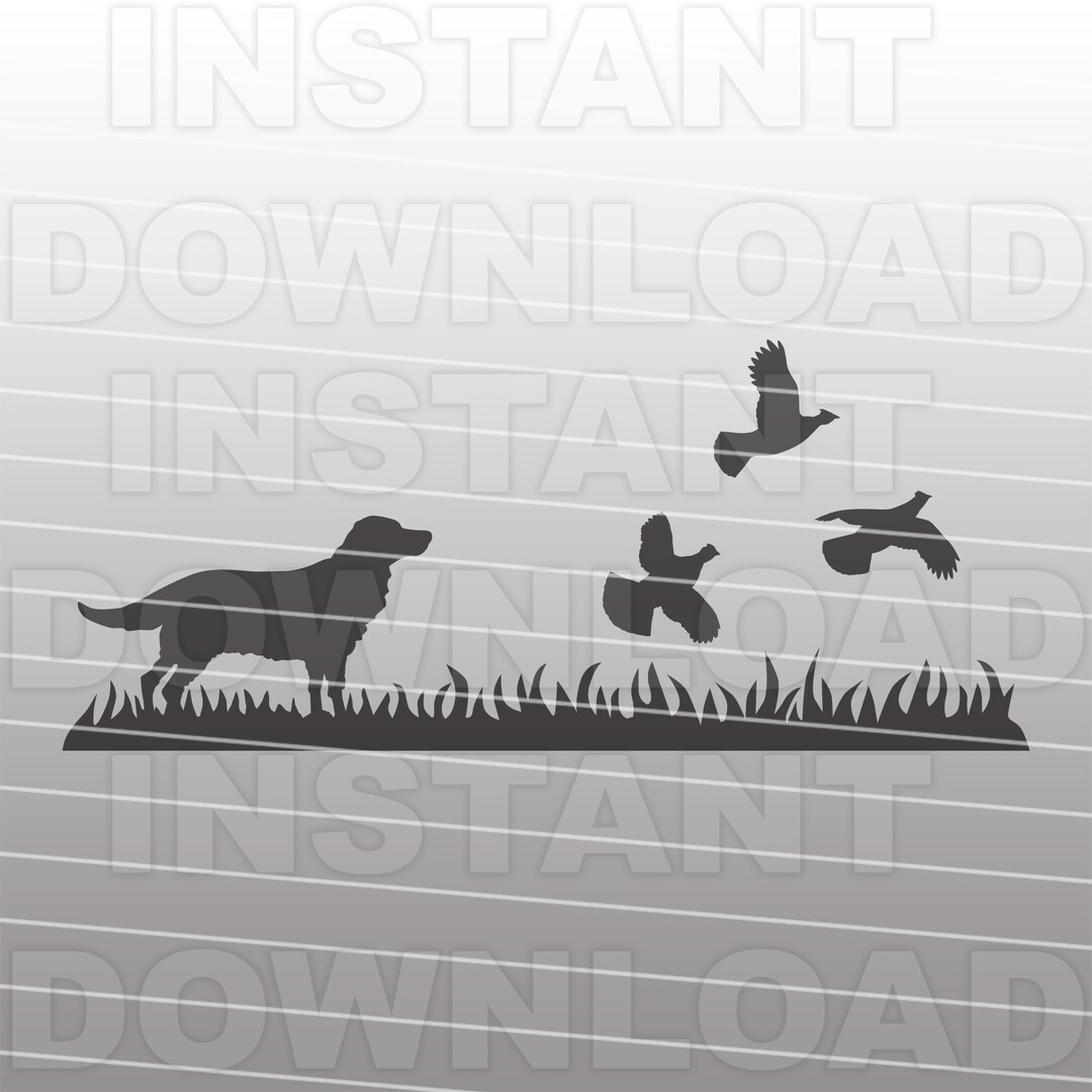 Golden Retriever With Flying Grouse SVG File,gun Dog Hunting Svg,vector ...