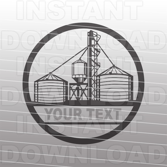 Grain Bin SVG Filefarming Svggrain Elevator SVG Filegrain | Etsy