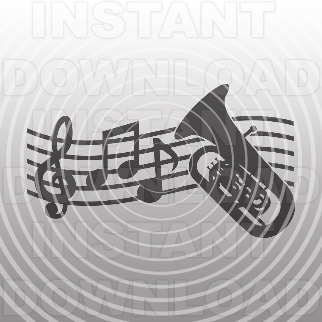 Tuba SVG File,music Notes Svg,marching Band Svg,musical Instrument Svg ...