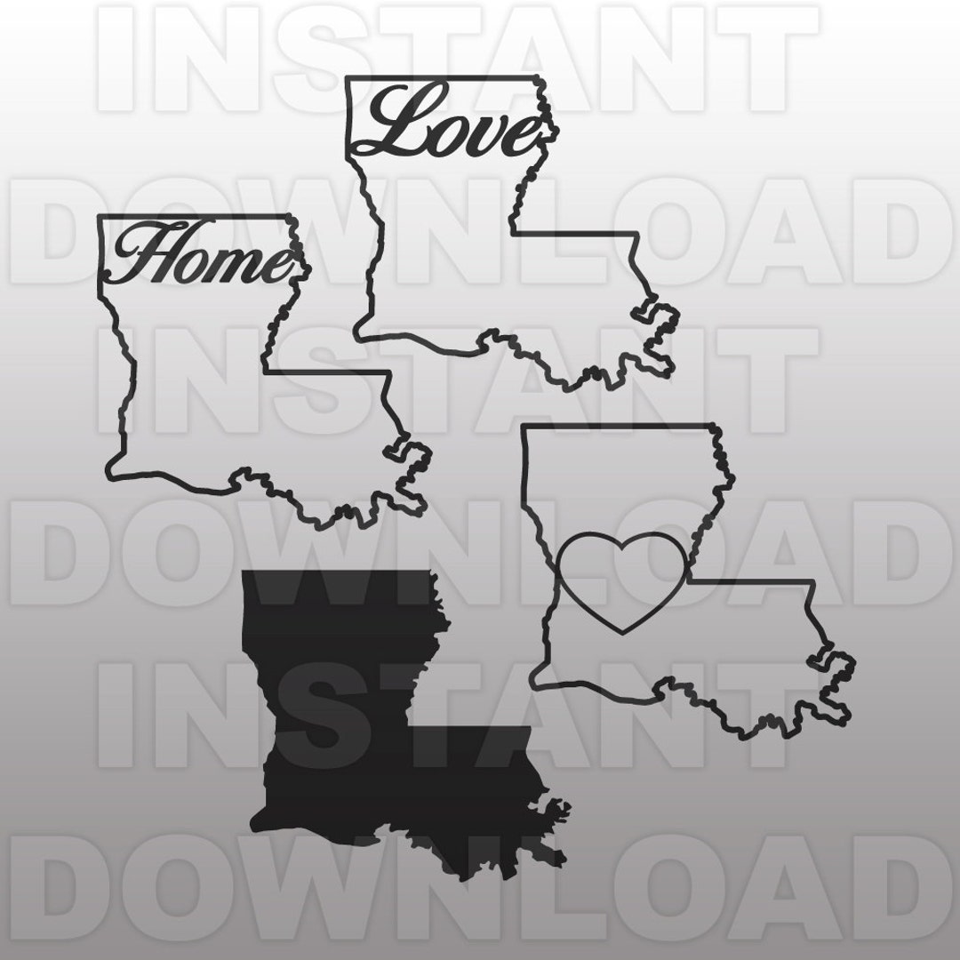 Louisiana Home SVG File-cutting Template-vector Clip Art for Commercial ...