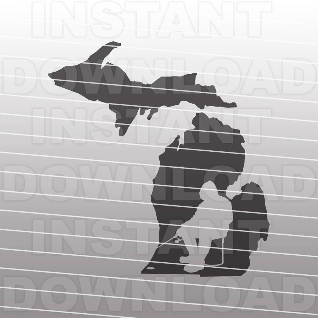 Ice Fishing SVG File,michigan Ice Fisherman Svg -vector Art for ...