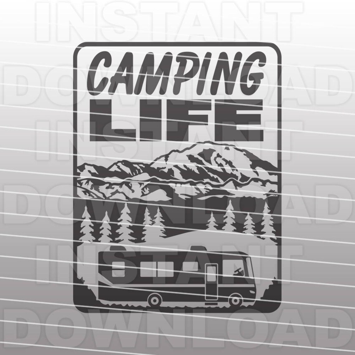 Camping Life SVG File,class A RV Svg,motorhome Svg -commercial ...