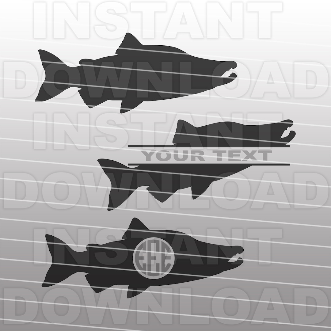 Sockeye Salmon SVG File,kokanee Salmon Svg,red Salmon Svg,vector Format ...