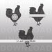 Chicken DXF File Chicken PNG File Vector Art Commercial & Personal Use ...
