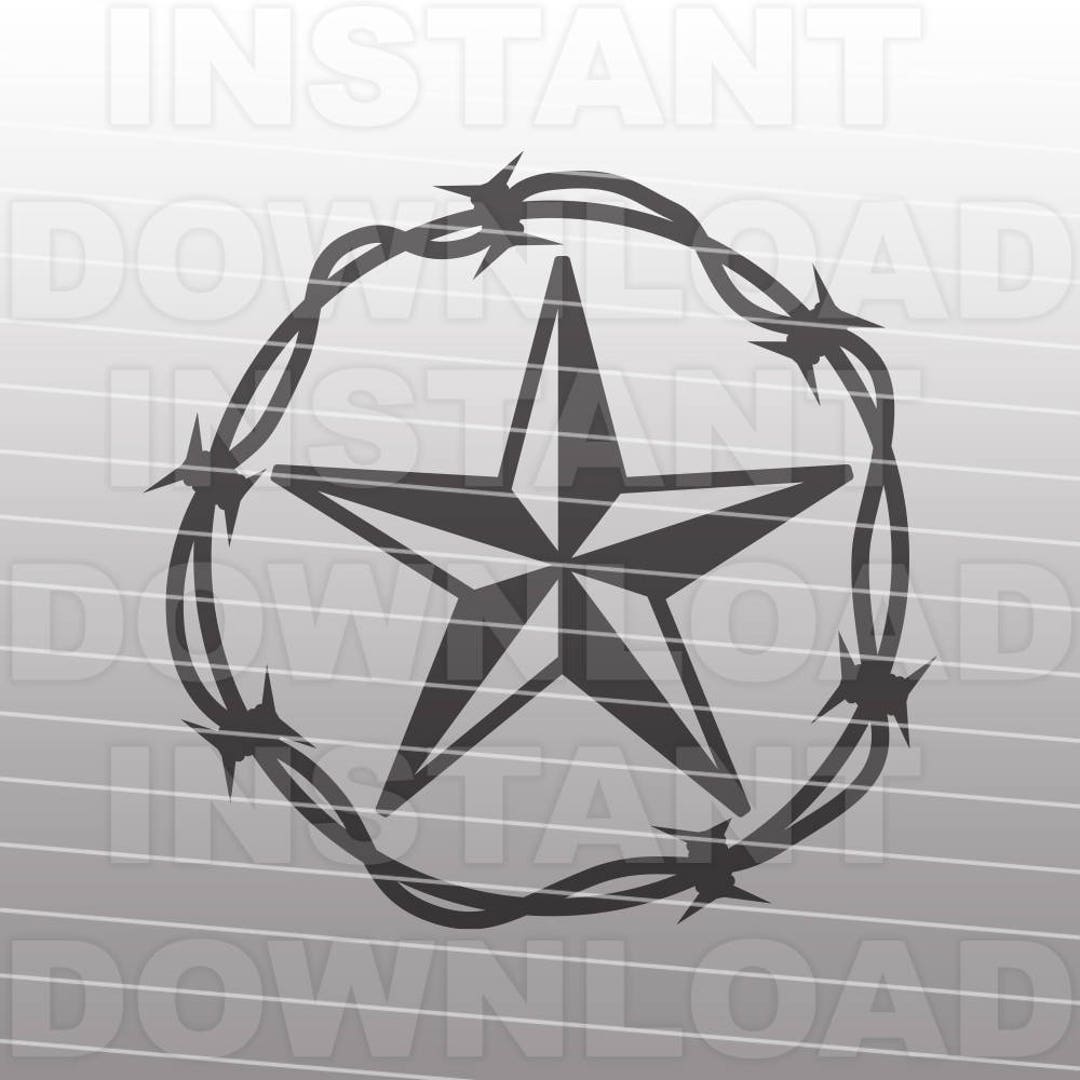 Barbed Wire Barn Star SVG File,farm SVG File,farmhouse SVG -vector Clip ...