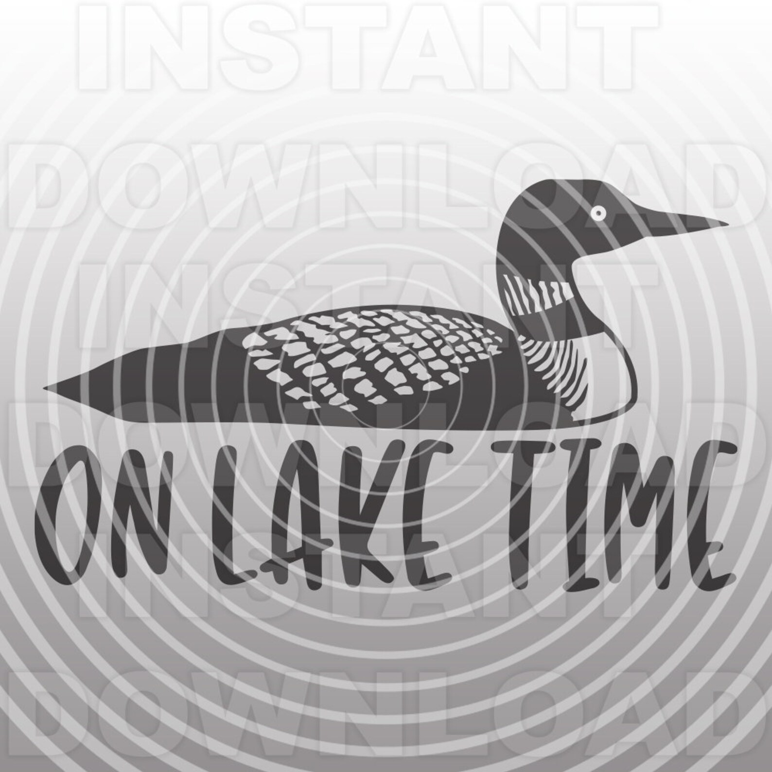 On Lake Time SVG File,loon Svg,lake Life Svg,weekend Svg -vector Art ...