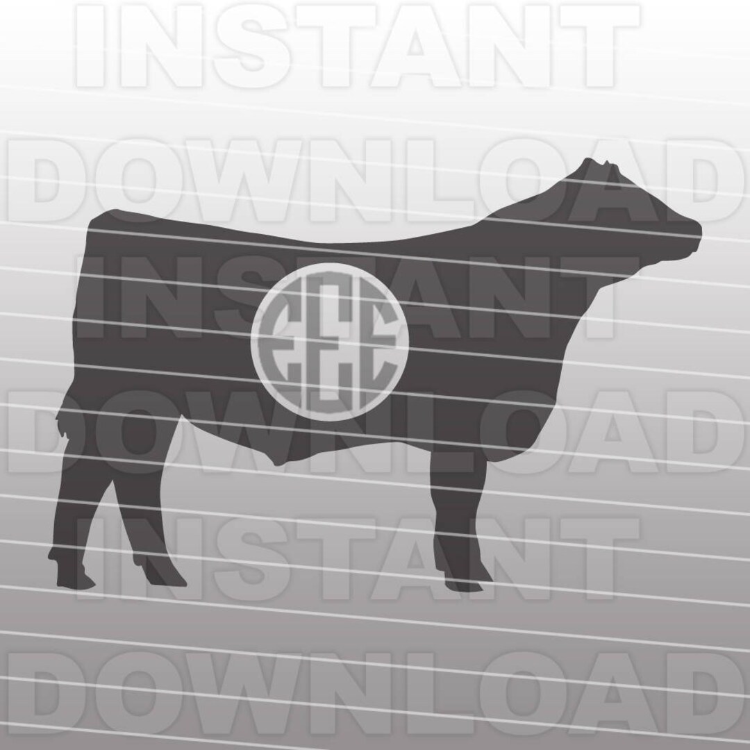 Show Steer SVG File,monogram SVG File,bull Svg,cow Svgvector Clip Art ...