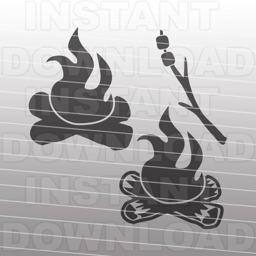 Campfire SVG File,camping Svg,marshmallows Svg -for Commercial ...