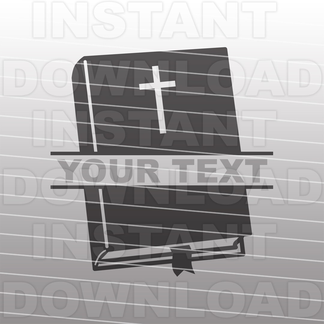 Holy Bible Split Monogram Frame Emplate SVG File,bible Study Svg,sunday ...
