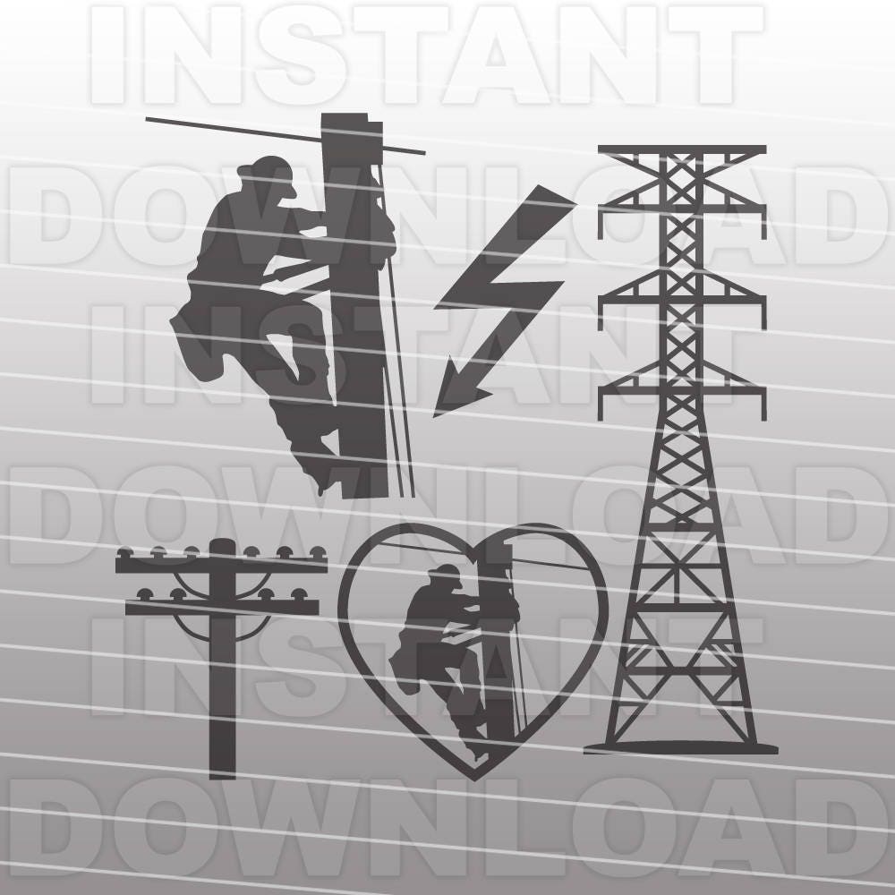 Electrical Lineman SVG File,electrician SVG File,lineman Svg-vector ...