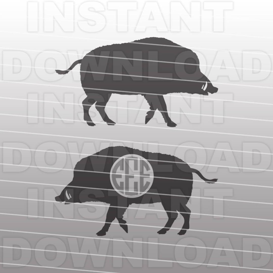 Wild Boar SVG File,razorback SVG File,hog SVG File-vector Clip Art Cut ...
