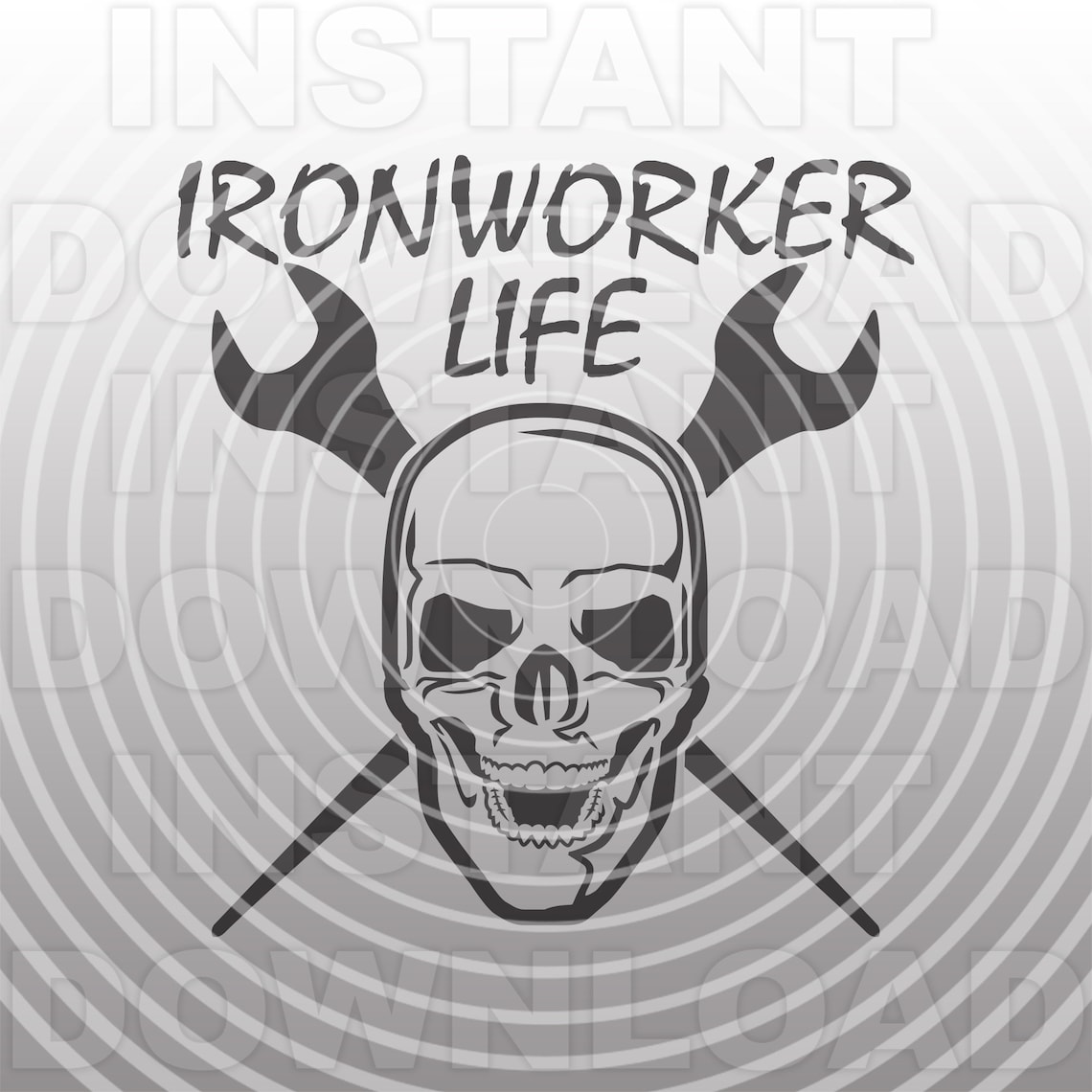 Ironworker SVG Fileironworker Life Skull SVG Fileunion SVG | Etsy